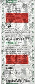 Zyrik 100 MG Tablet (10): Uses, Side Effects, Price, Dosage ...
