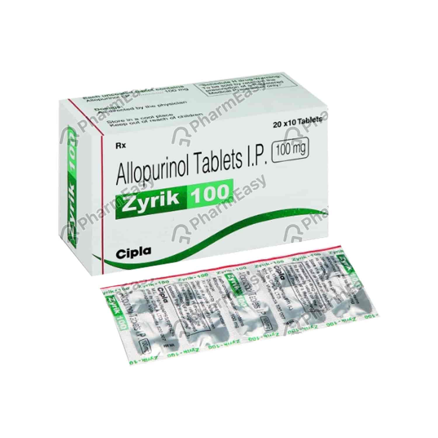 Buy Zyrik 100mg Strip Of 10 Tablets Online at Flat 18% OFF* | PharmEasy