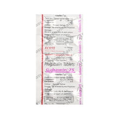 Gabawin 75 MG Tablet (10) - Uses, Side Effects, Dosage, Composition ...