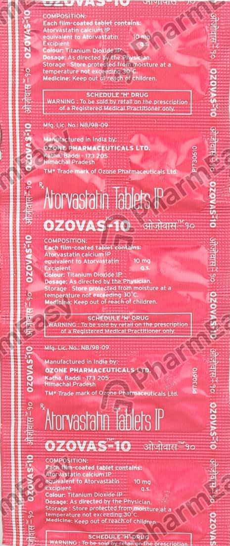 Ozovas 10 MG Tablet (10): Uses, Side Effects, Price & Dosage | PharmEasy