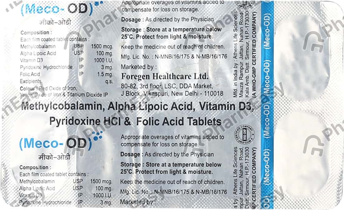 Buy Meco Od Strip Of 10 Tablets Online at Flat 15% OFF | PharmEasy