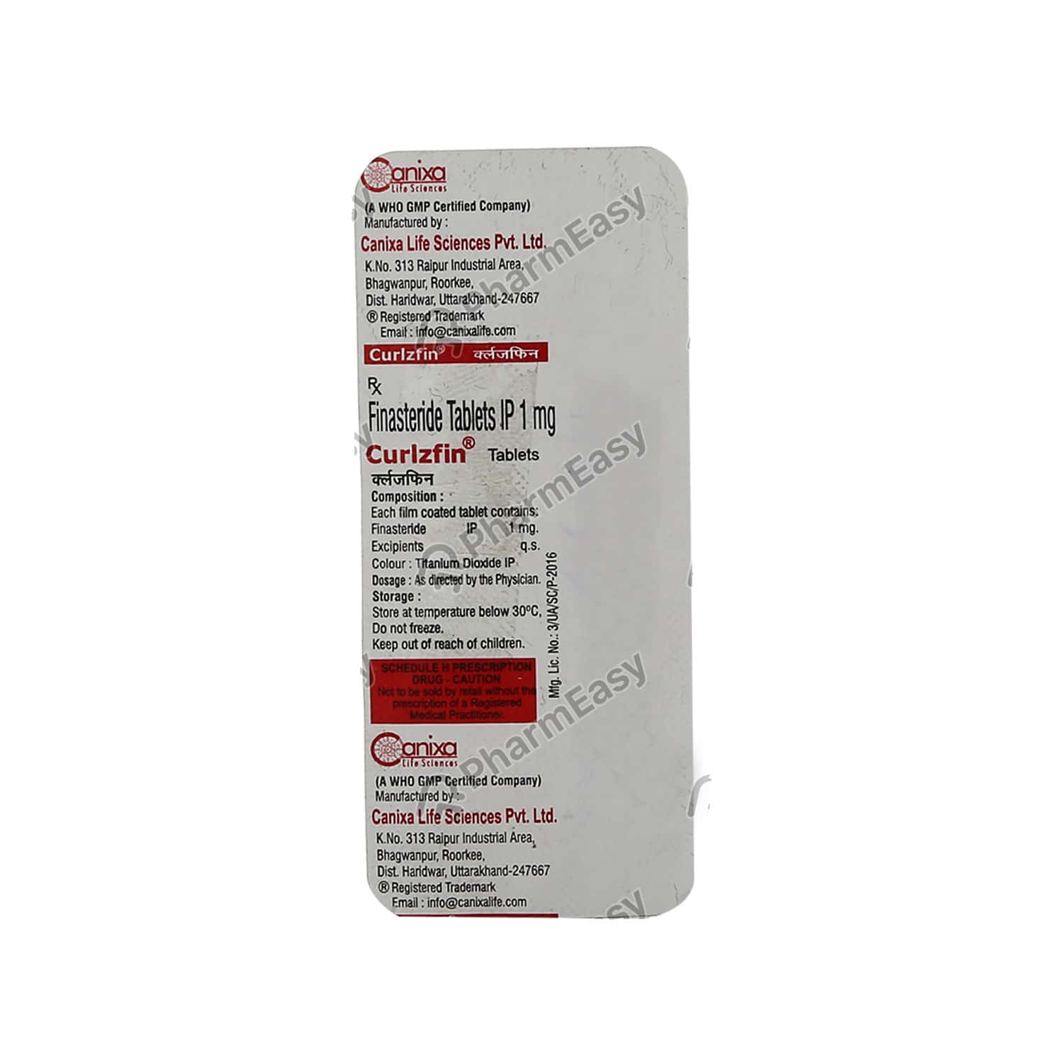Buy Curlzfin 1 MG Tablet (10) Online at Flat 18% OFF* | PharmEasy