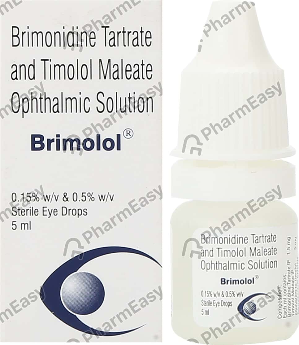 Brimolol Bottle Of 5ml Eye Drops: Uses, Side Effects, Price & Dosage ...