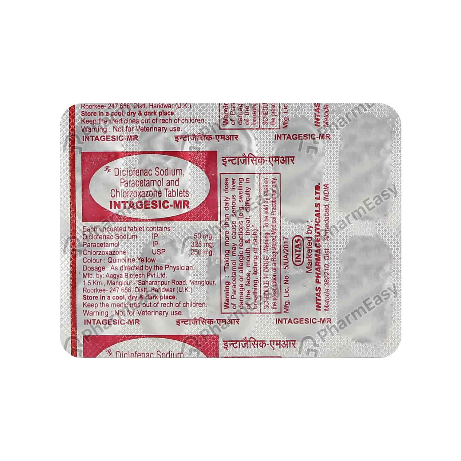 Buy Intagesic Mr Tablet Online at Flat 18% OFF* | PharmEasy