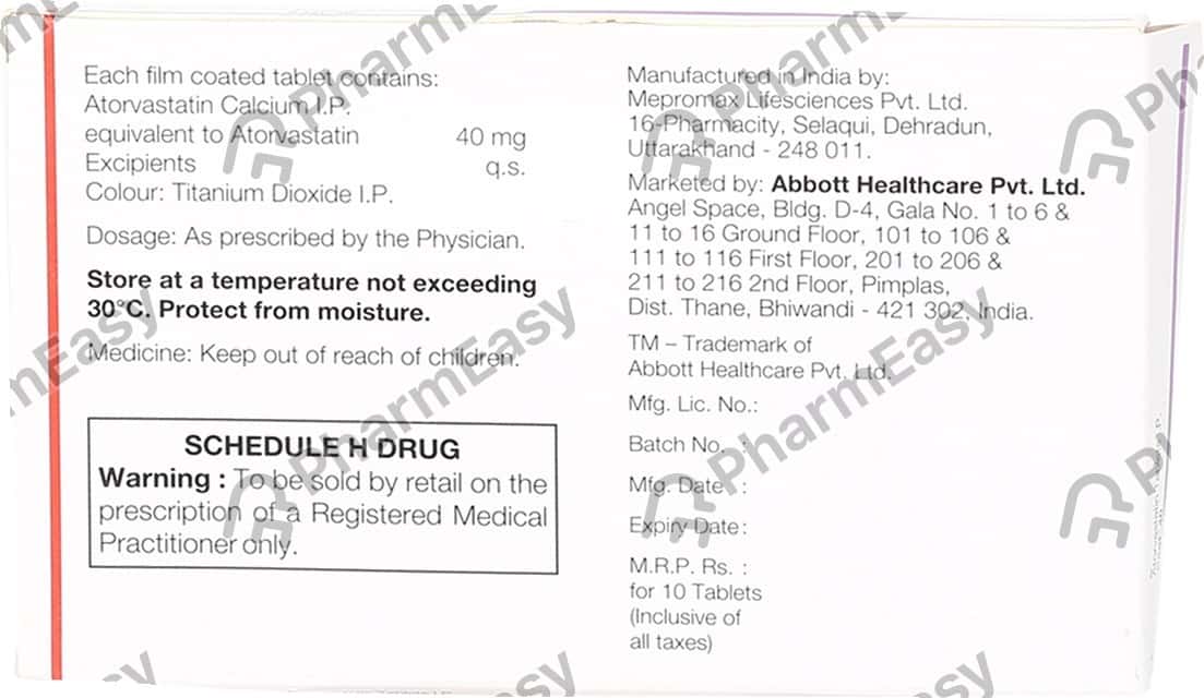 Caat 40 MG Tablet (10): Uses, Side Effects, Price & Dosage | PharmEasy