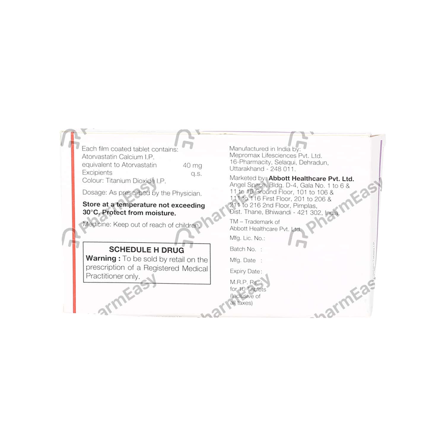 Caat 40 MG Tablet (10) - Uses, Side Effects, Dosage, Composition ...