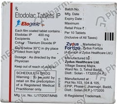 Etogesic 400 MG Tablet (10): Uses, Side Effects, Price & Dosage | PharmEasy