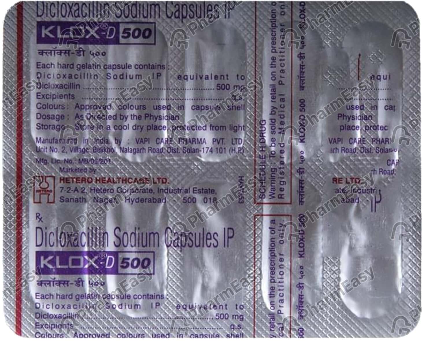 Buy Klox D 500 MG Capsule (10) Online at Flat 15% OFF | PharmEasy