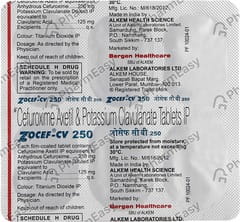 Zocef Cv 250mg Strip Of 6 Tablets: Uses, Side Effects, Price & Dosage ...
