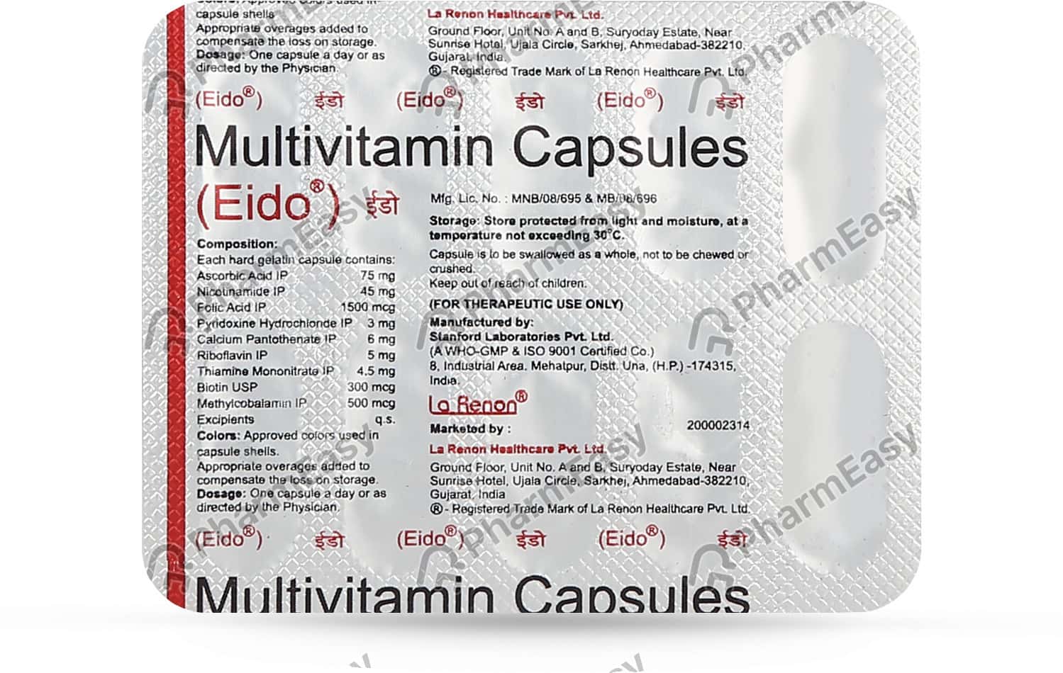 Buy Eido Strip Of 10 Capsules Online at Flat 15% OFF | PharmEasy