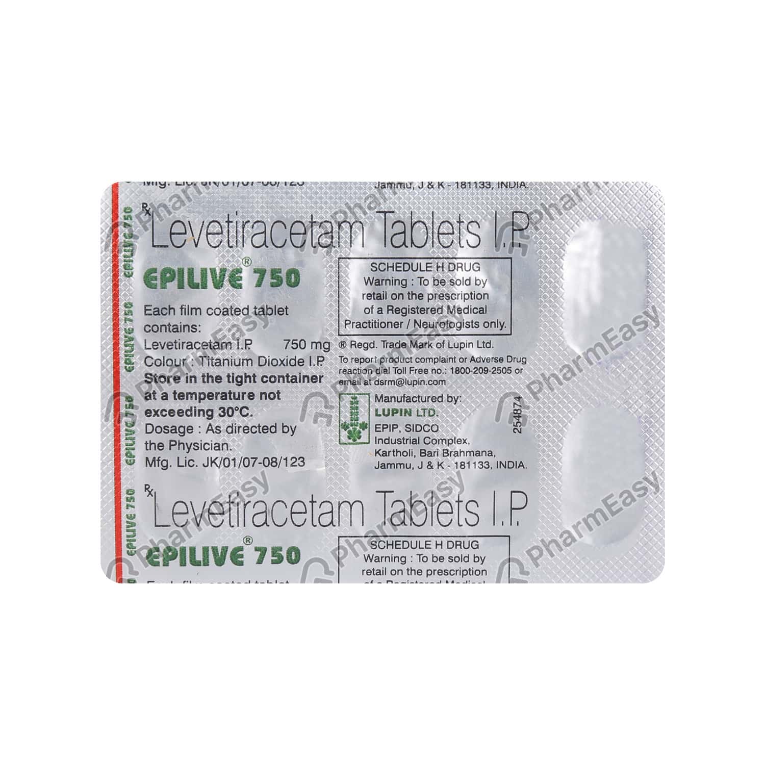 Buy Epilive 750 MG Tablet (10) Online at Flat 18% OFF* | PharmEasy