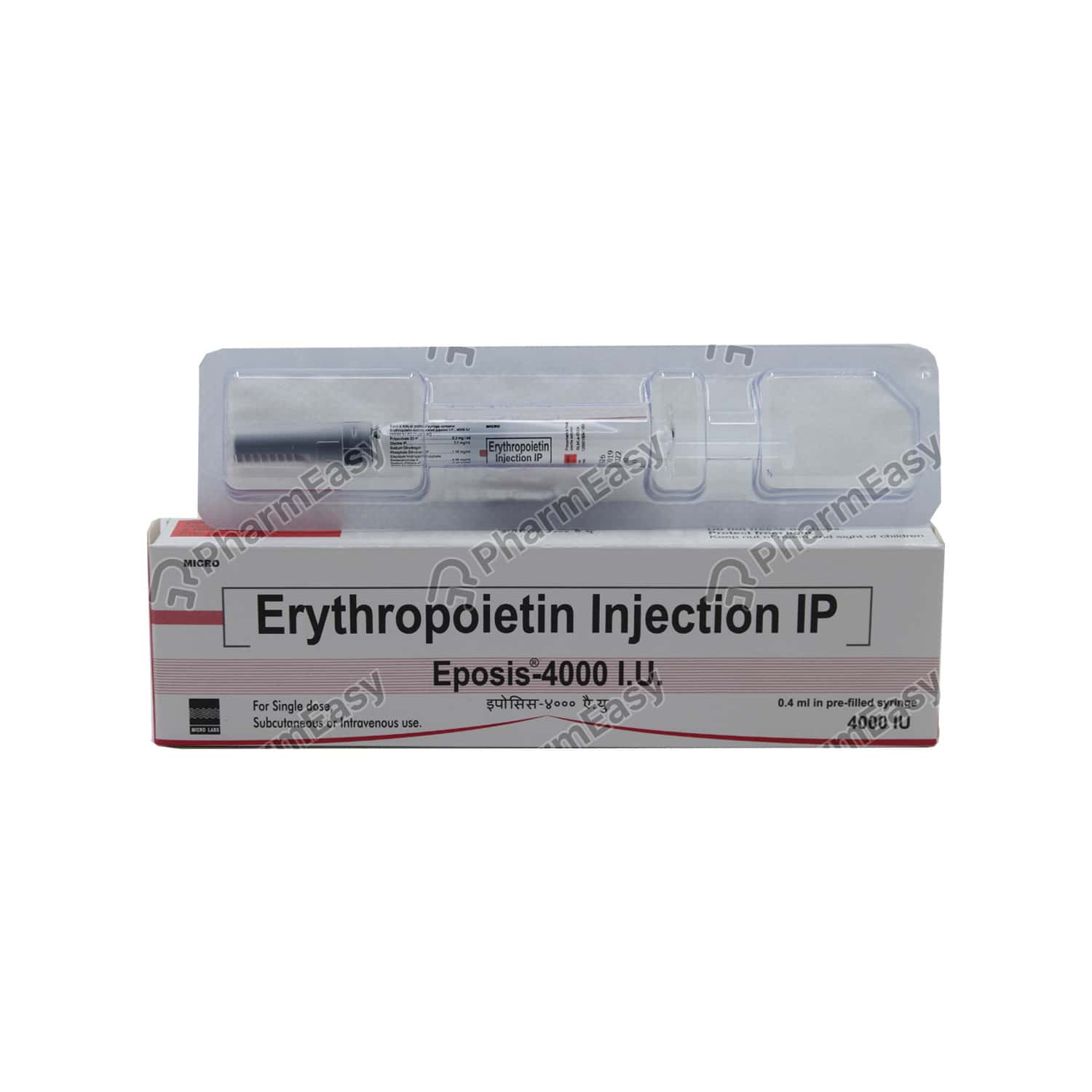 Buy Eposis 4000 IU Injection (0.4) Online at Flat 18% OFF* | PharmEasy