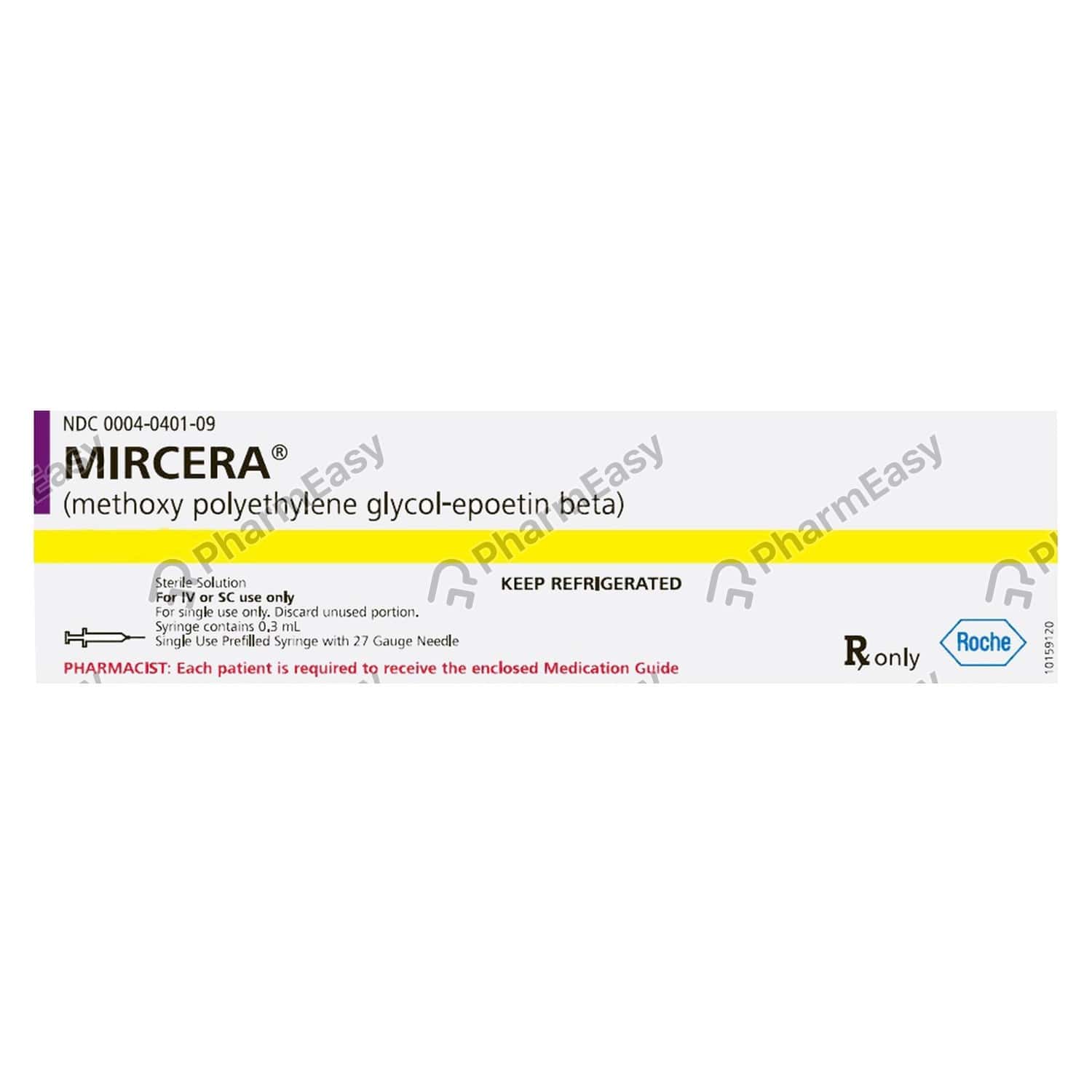 Buy Mircera 50 MCG Solution For Injection (0.3) Online at Flat 18% OFF ...