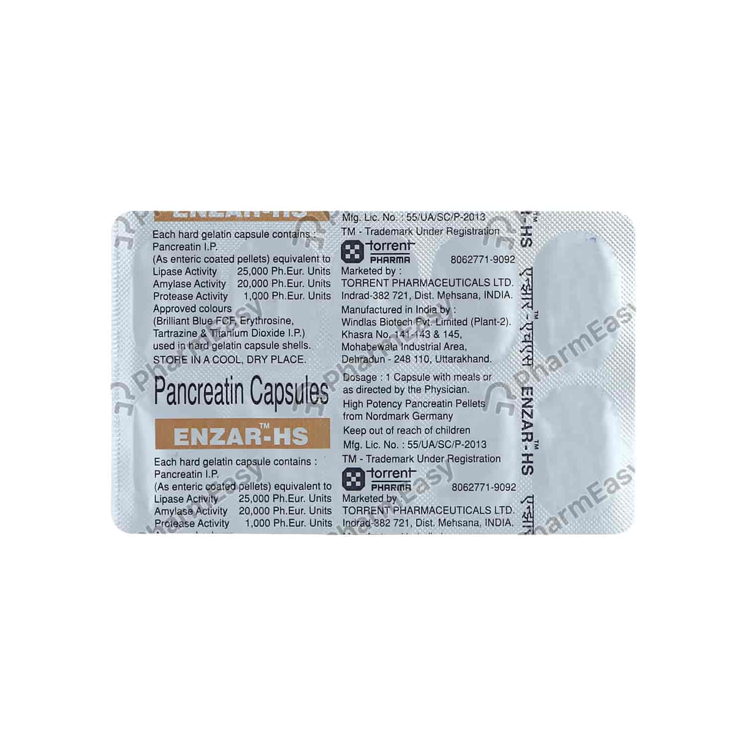 Buy Enzar Hs Strip Of 10 Capsules Online at flat 15% off | PharmEasy