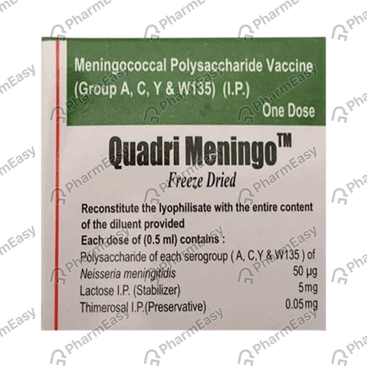 Quadri Meningo Vial Of 0.5ml Vaccine: Uses, Side Effects, Price ...