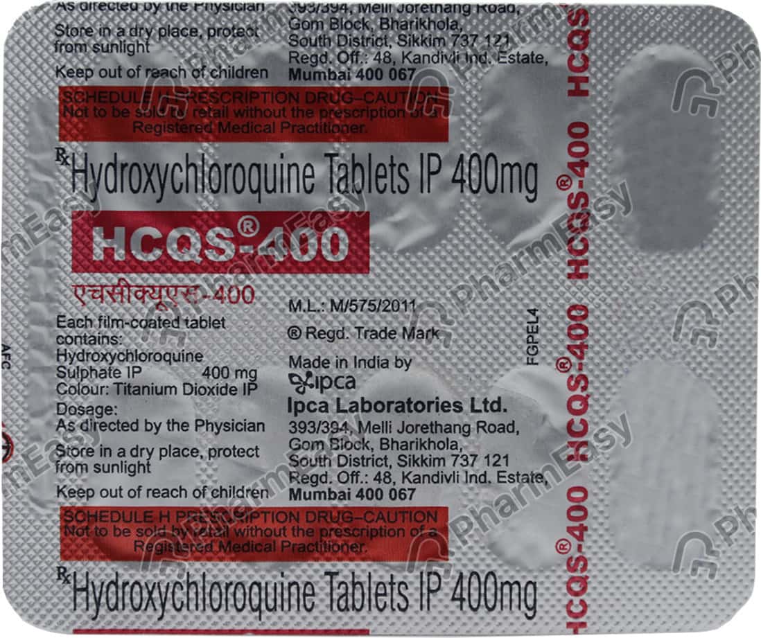 Hcqs 400 MG Tablet (10): Uses, Side Effects, Price & Dosage | PharmEasy