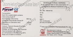 Forcef Cv 500mg Strip Of 6 Tablets: Uses, Side Effects, Price & Dosage ...