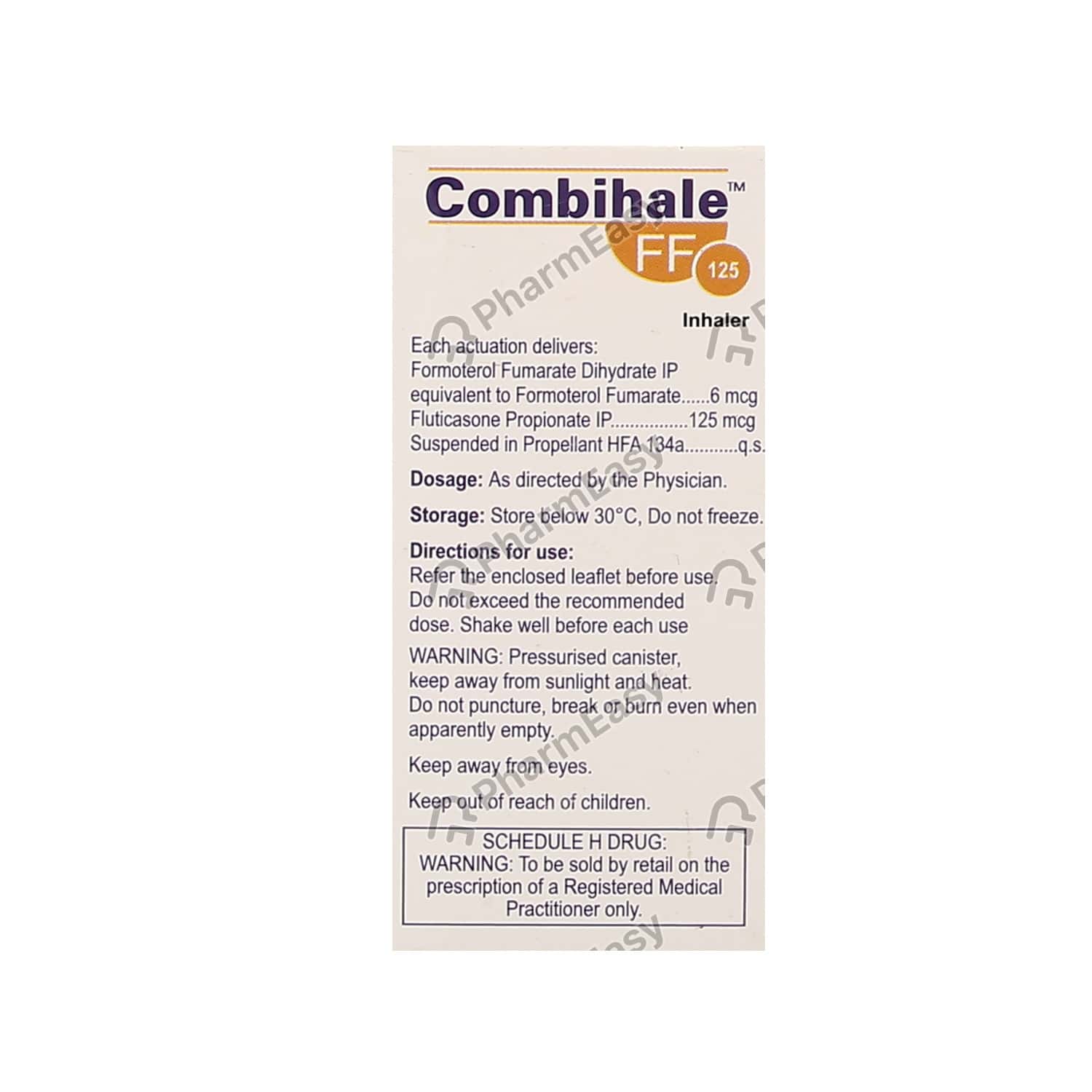 Buy Combihale Ff 125 Inhaler Online at Flat 18% OFF* | PharmEasy