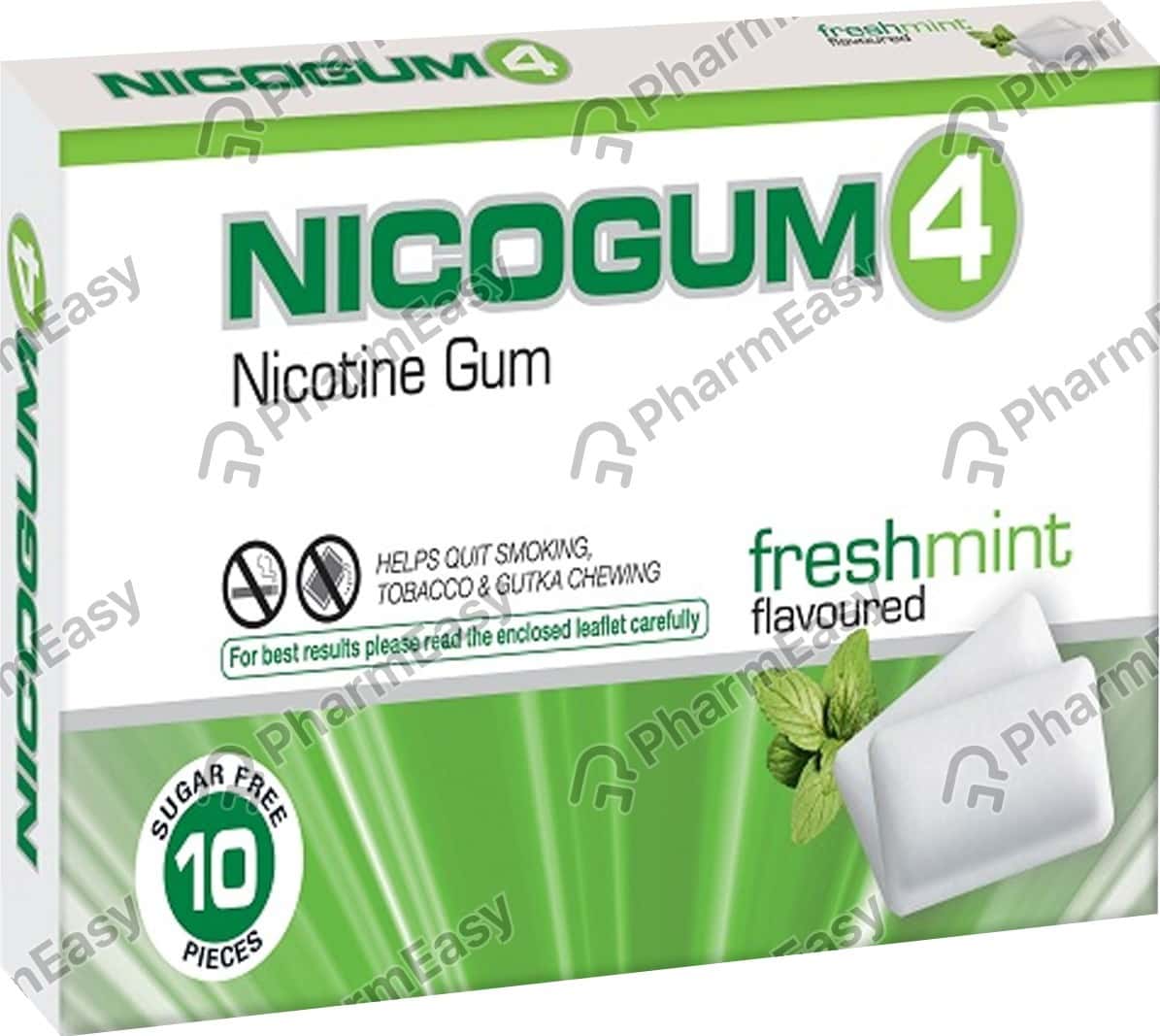 Nicogum 4 MG Chewing Gum (10): Uses, Side Effects, Price & Dosage ...