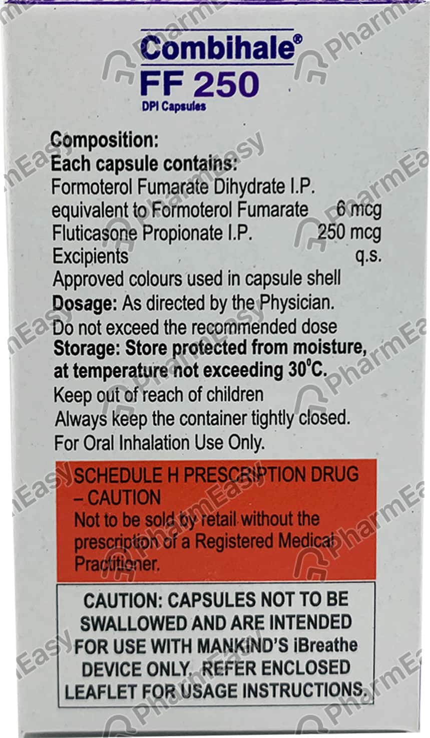 Buy Combihale Ff 250mcg Dpi Bottle Of 30 Inhalation Capsules Online at ...