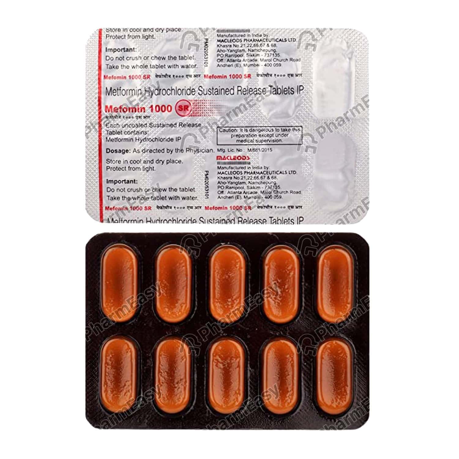 Mefomin Sr 1 G Tablet (10): Uses, Side Effects, Price, Dosage ...