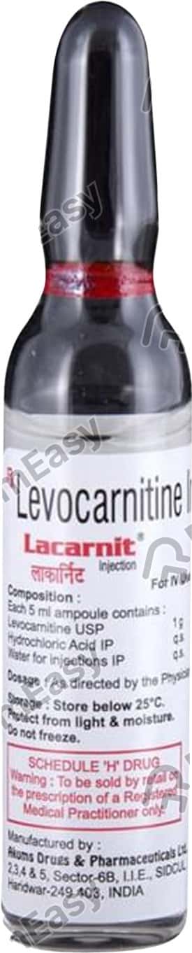Buy Lacarnit 1 G Injection (5) Online at Flat 15% OFF | PharmEasy