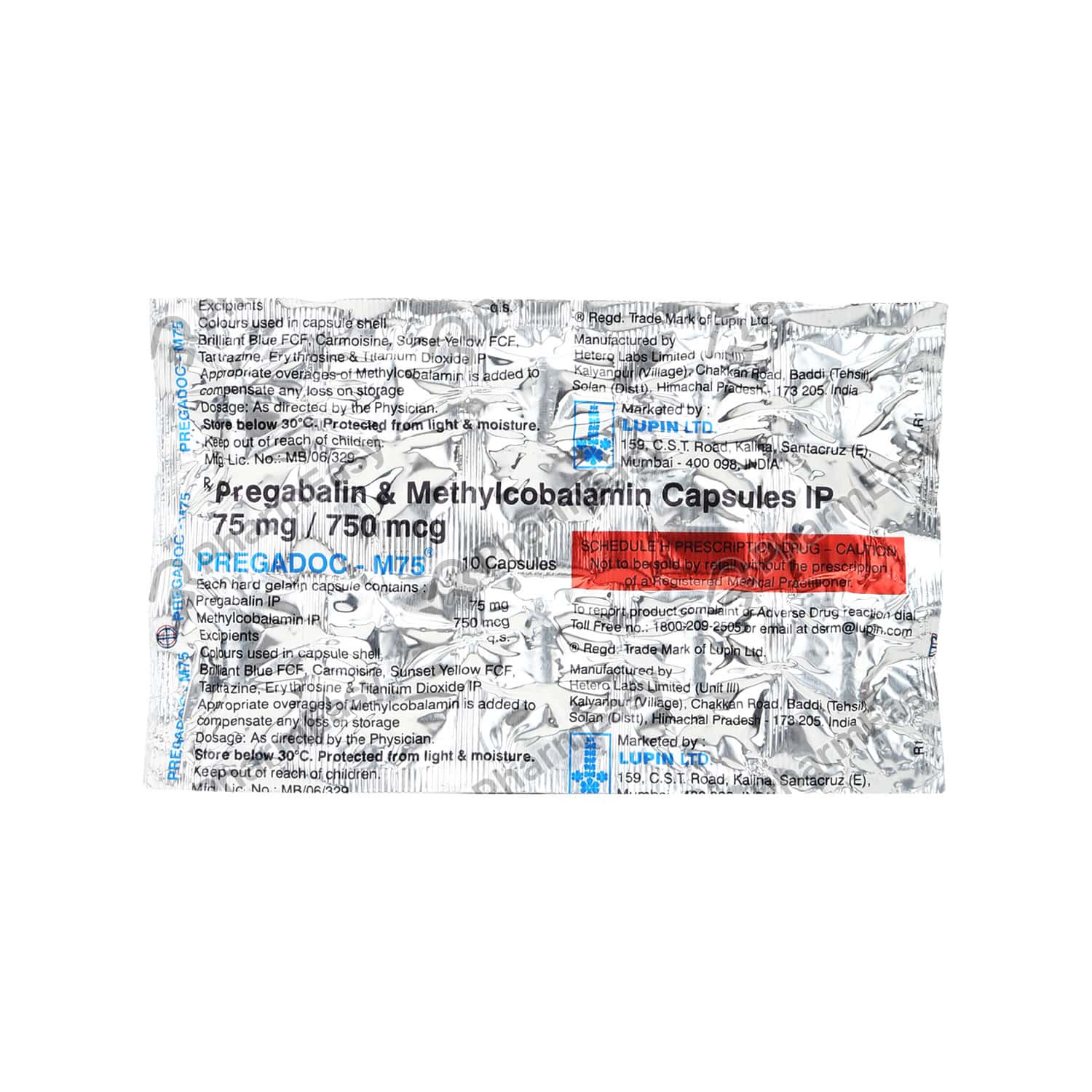 Pregadoc M 75mg Capsule - Uses, Side Effects, Dosage, Composition ...