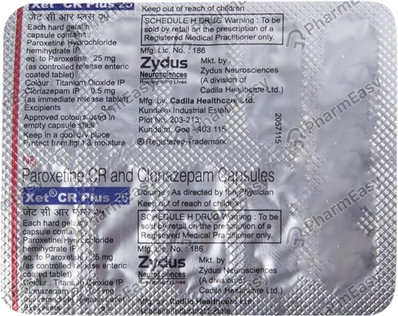 Buy Xet Cr Plus 25mg Capsules Online at Flat 15% OFF | PharmEasy