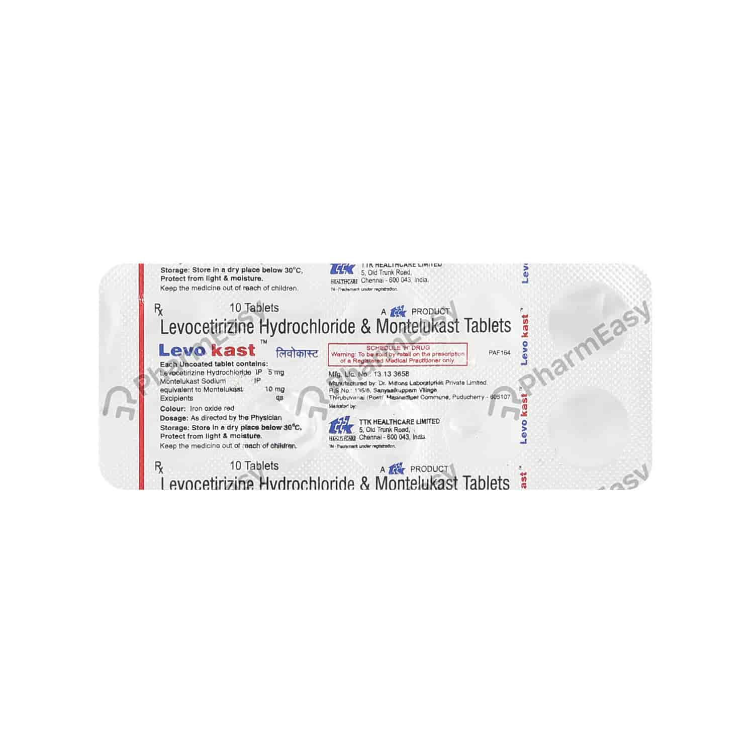 Levokast Tab - Uses, Side Effects, Dosage, Composition & Price | PharmEasy