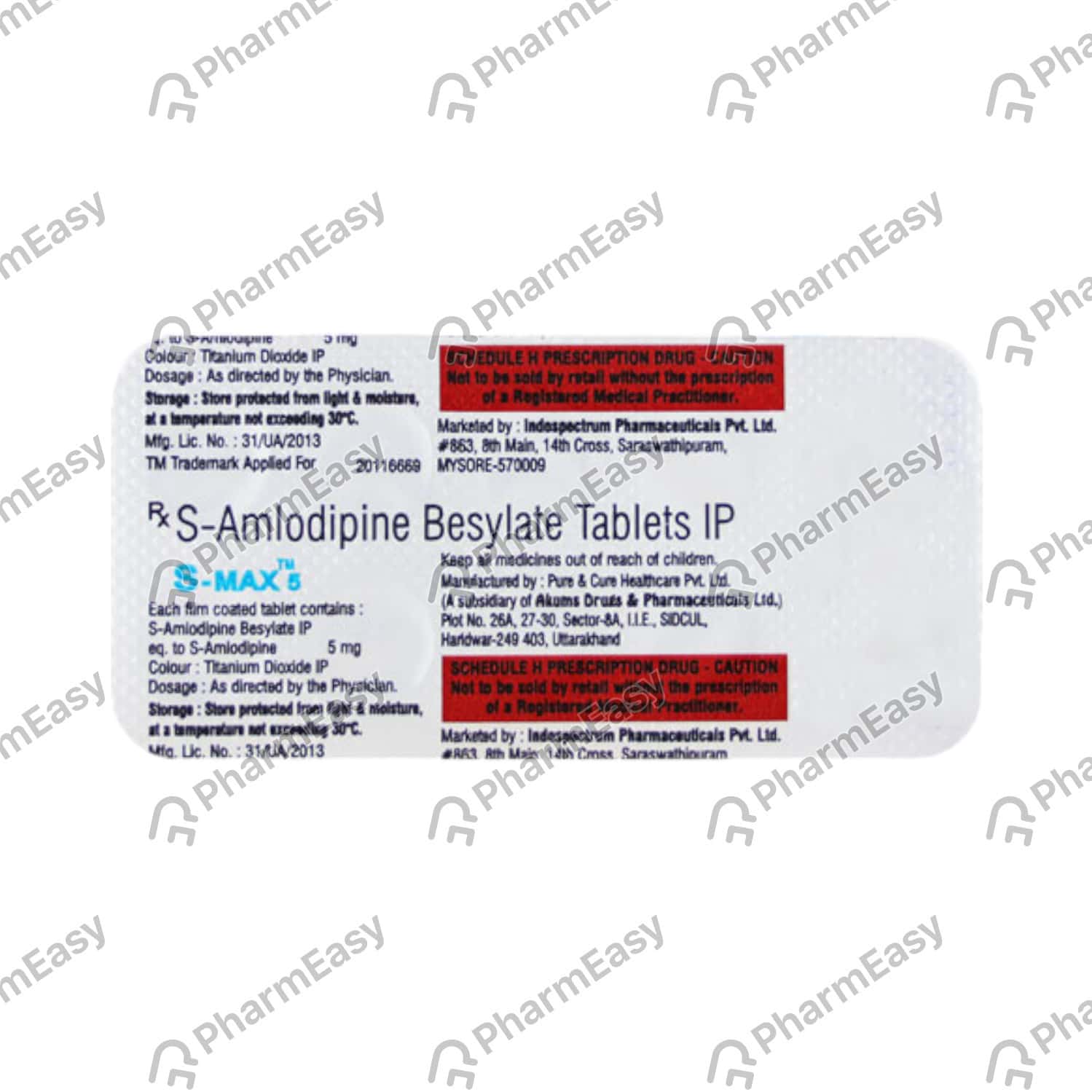 S Max 5 MG Tablet (10): Uses, Side Effects, Price & Dosage | PharmEasy