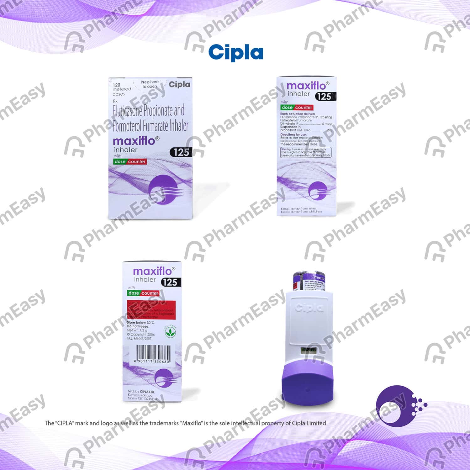 Maxiflo 125mcg Box Of 120md Metered Dose Inhaler: Uses, Side Effects ...