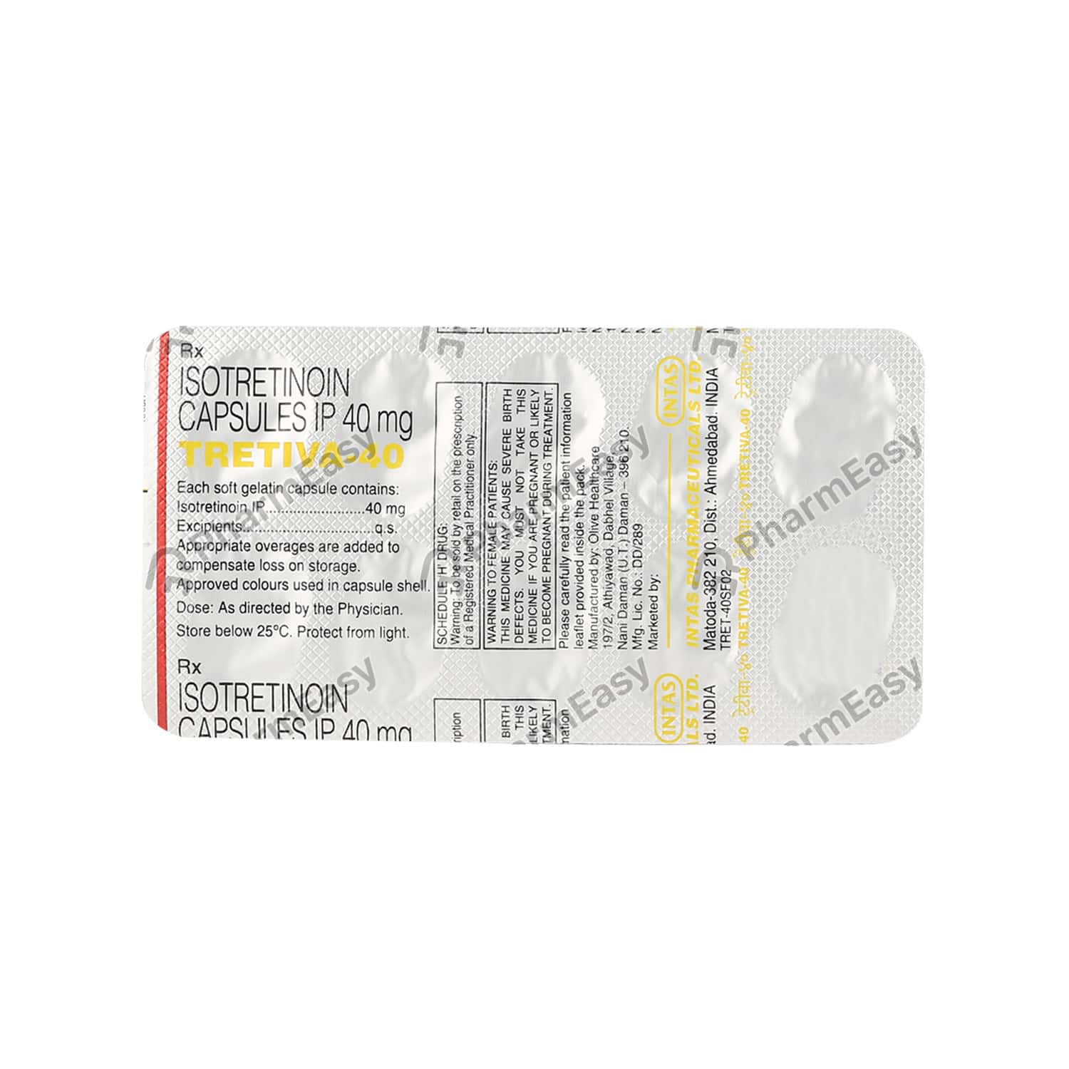 Tretiva 40 MG Capsule (10) - Uses, Side Effects, Dosage, Composition ...