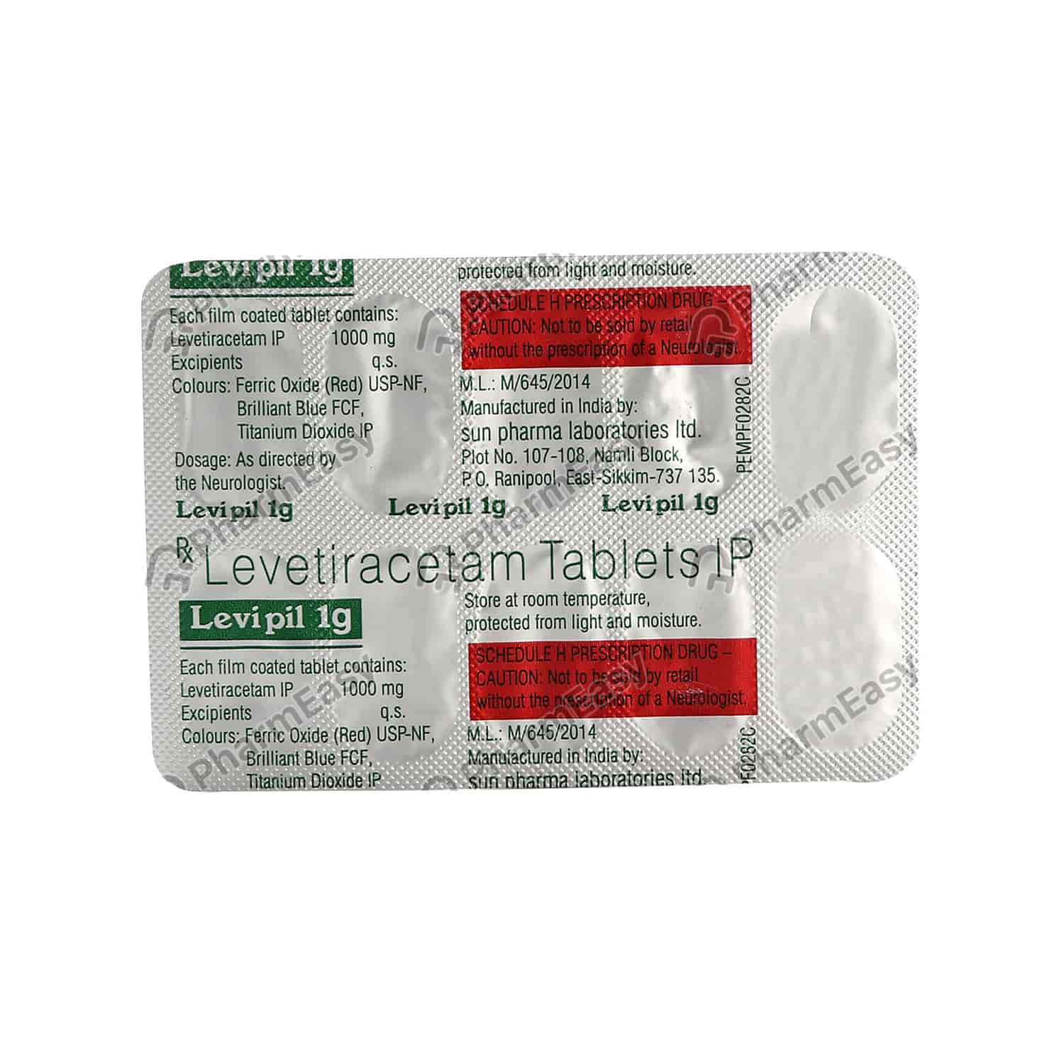 Levipil 1gm Tab - Uses, Side Effects, Dosage, Composition & Price ...