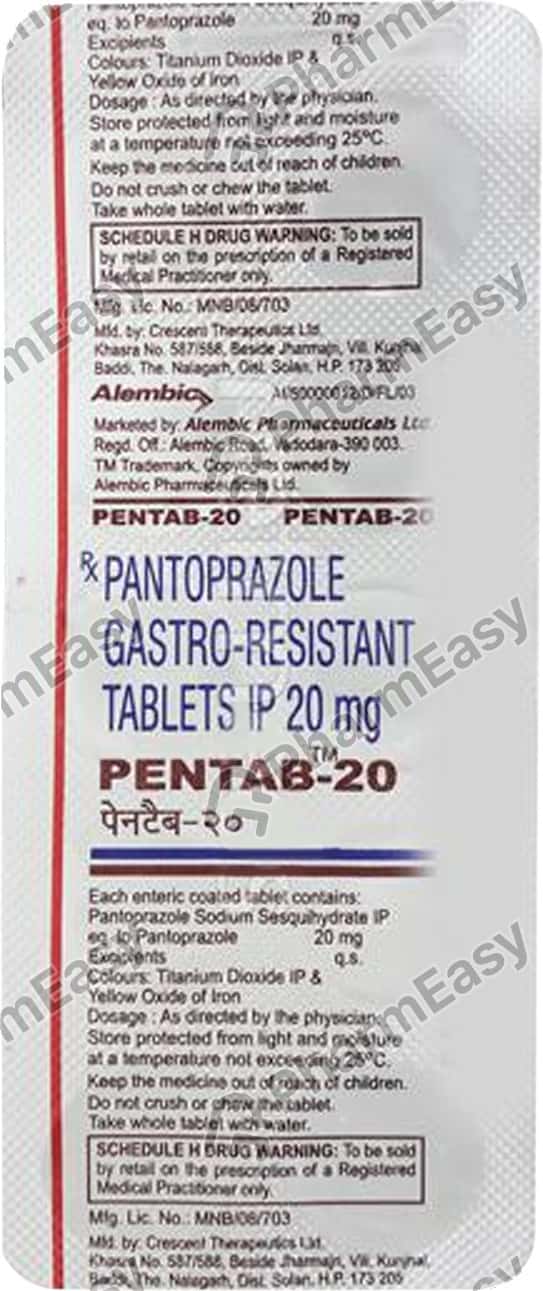 Pentab 20 MG Tablet (10): Uses, Side Effects, Price & Dosage | PharmEasy