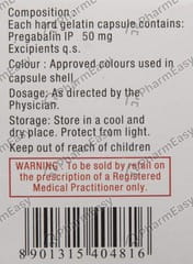 Pregaba 50 Capsule: Uses, Side-effects, Price, Dosage & More Info ...