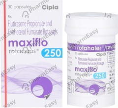 Maxiflo 250mcg Box Of 30 Rotacaps: Uses, Side Effects, Price & Dosage ...