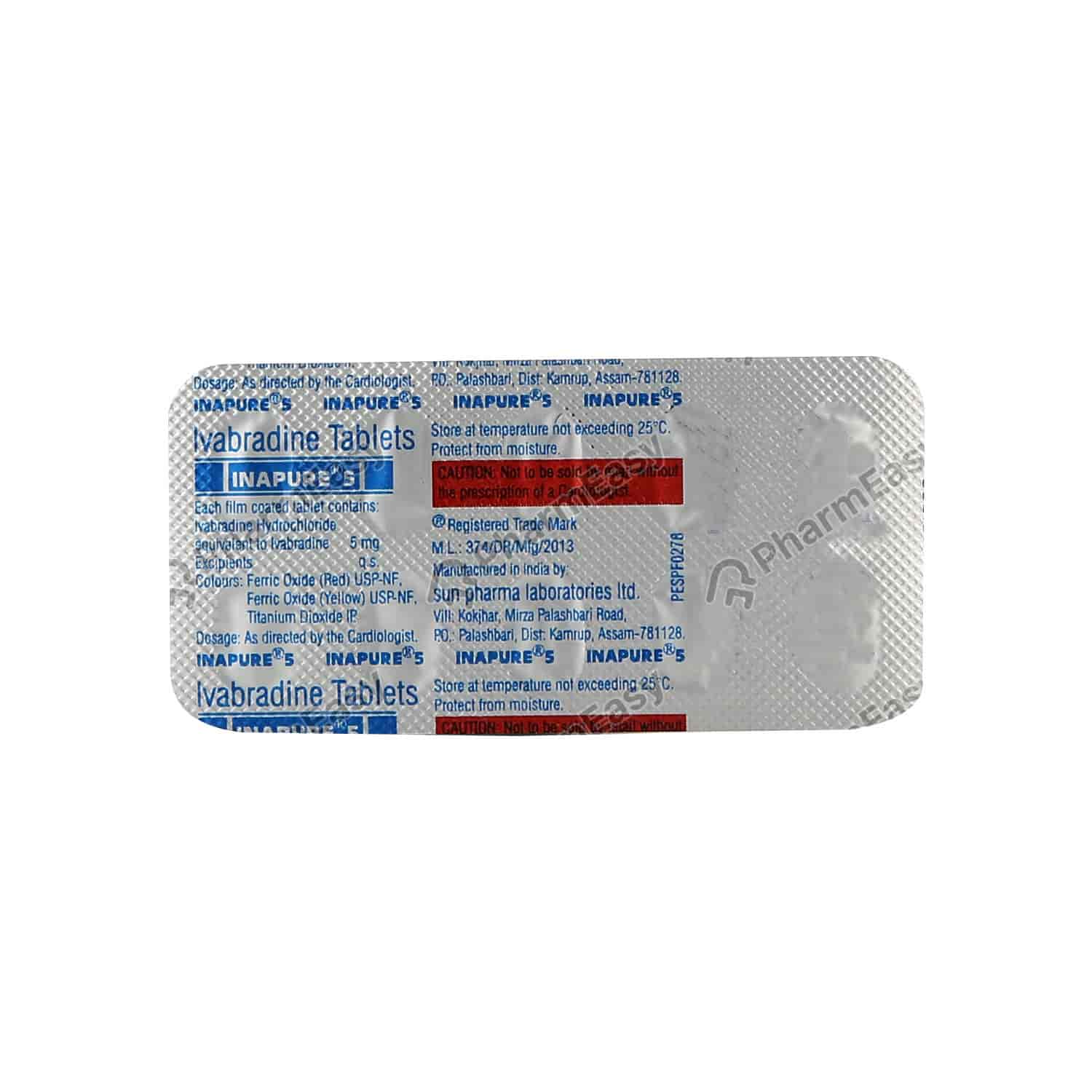 Buy Inapure 5mg Tablet Online at Flat 18% OFF* | PharmEasy