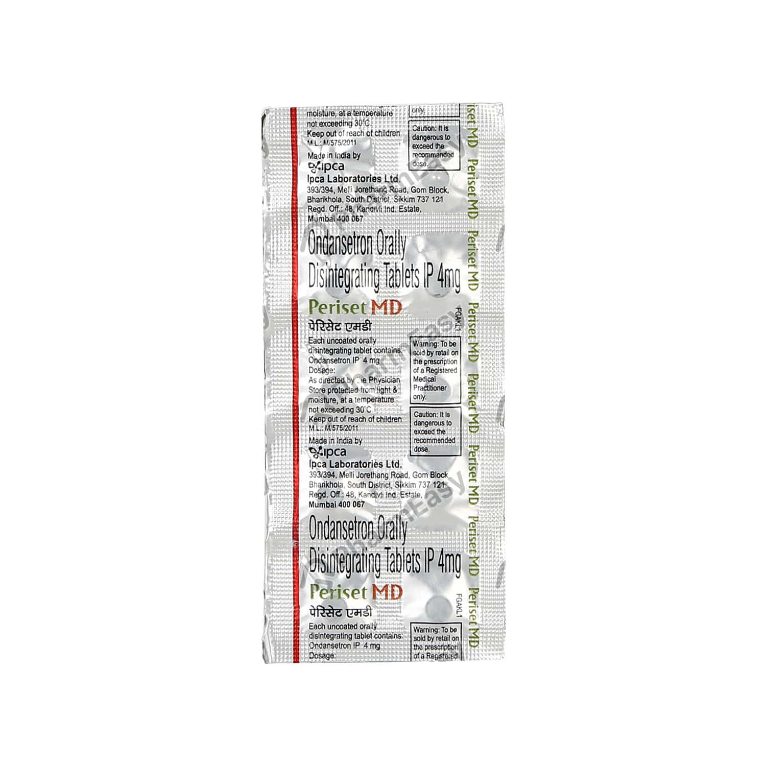 Periset Md 4 MG Tablet (10) - Uses, Side Effects, Dosage, Composition ...