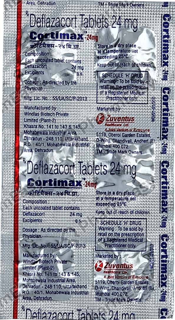 Cortimax 24 MG Tablet (6): Uses, Side Effects, Price & Dosage | PharmEasy
