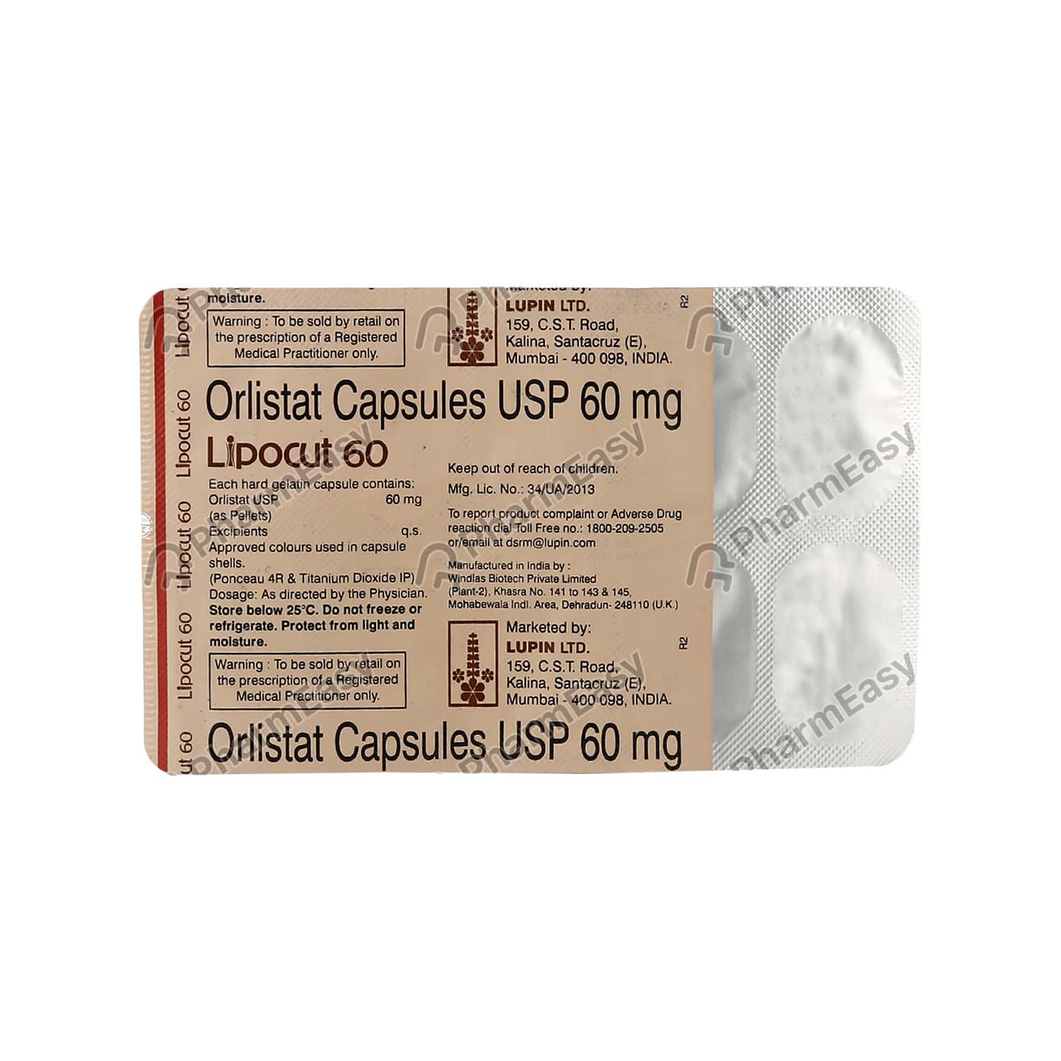Buy Lipocut 60 MG Capsule (10) Online at Flat 18% OFF* | PharmEasy