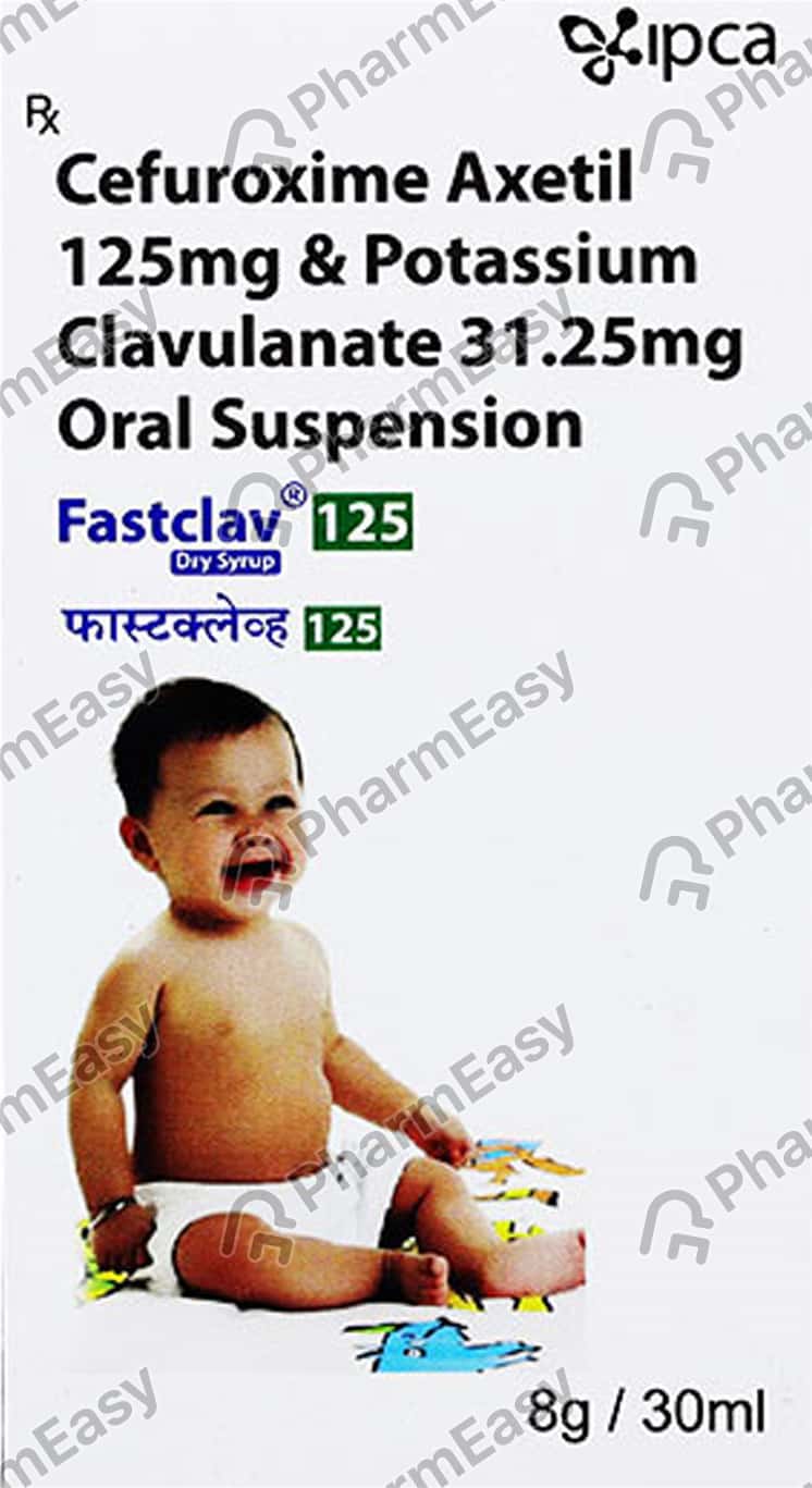 Fastclav 125mg Bottle Of 30ml Dry Syrup: Uses, Side Effects, Price ...