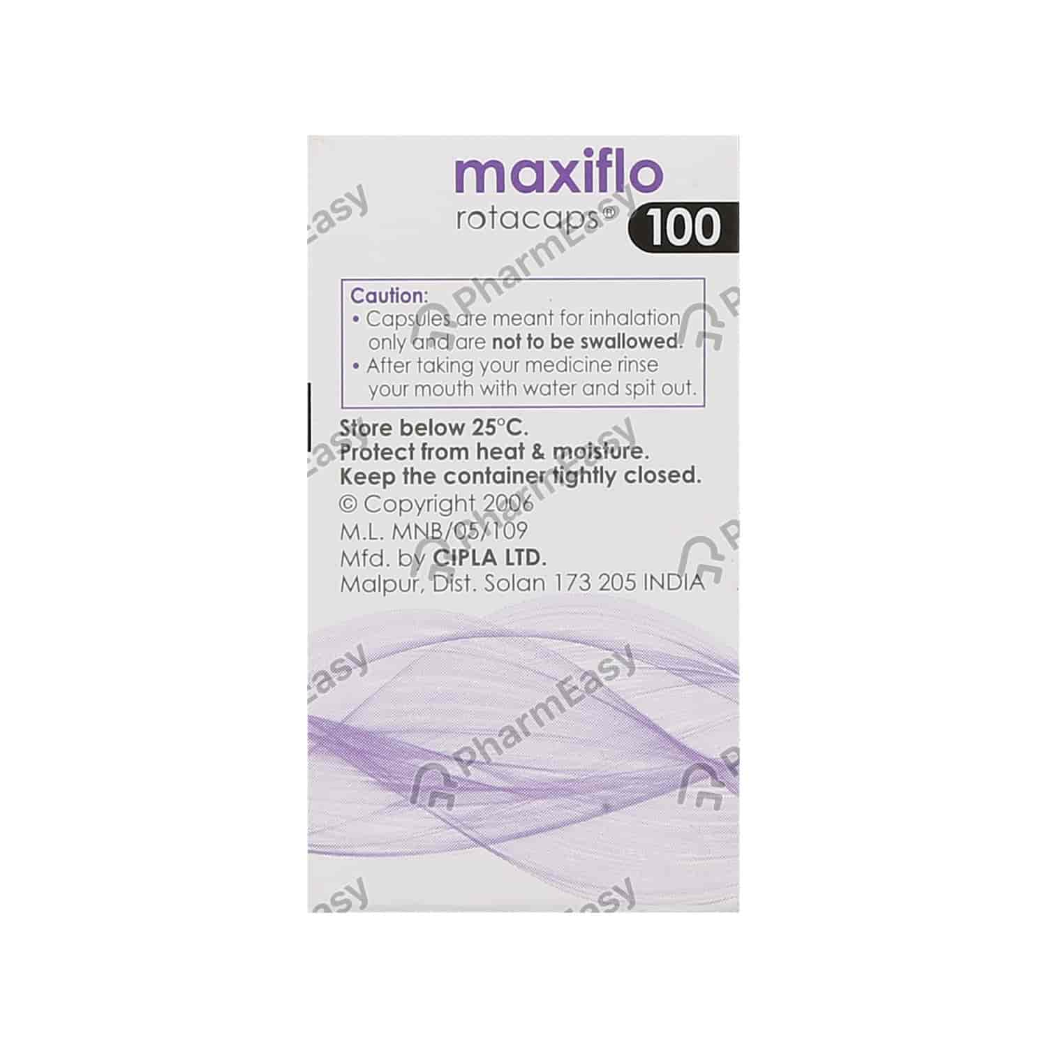 Buy Maxiflo 100mcg Bottle Of 30 Rotacaps Online at Flat 18% OFF ...