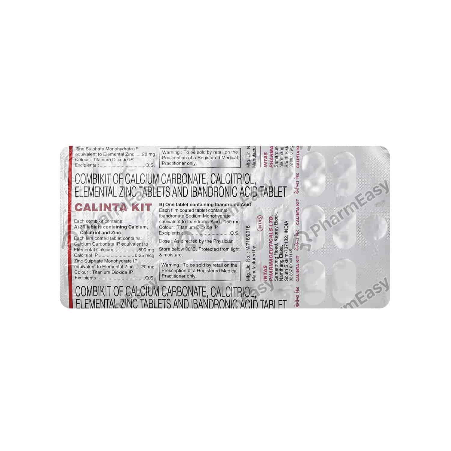 Buy Calinta Kit Tablet Online at Flat 18% OFF* | PharmEasy