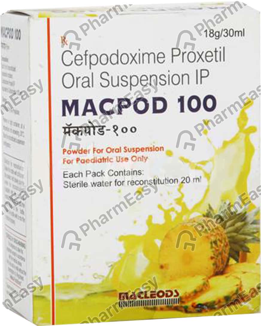 Macpod 100 MG/5ML Suspension (30): Uses, Side Effects, Price & Dosage ...