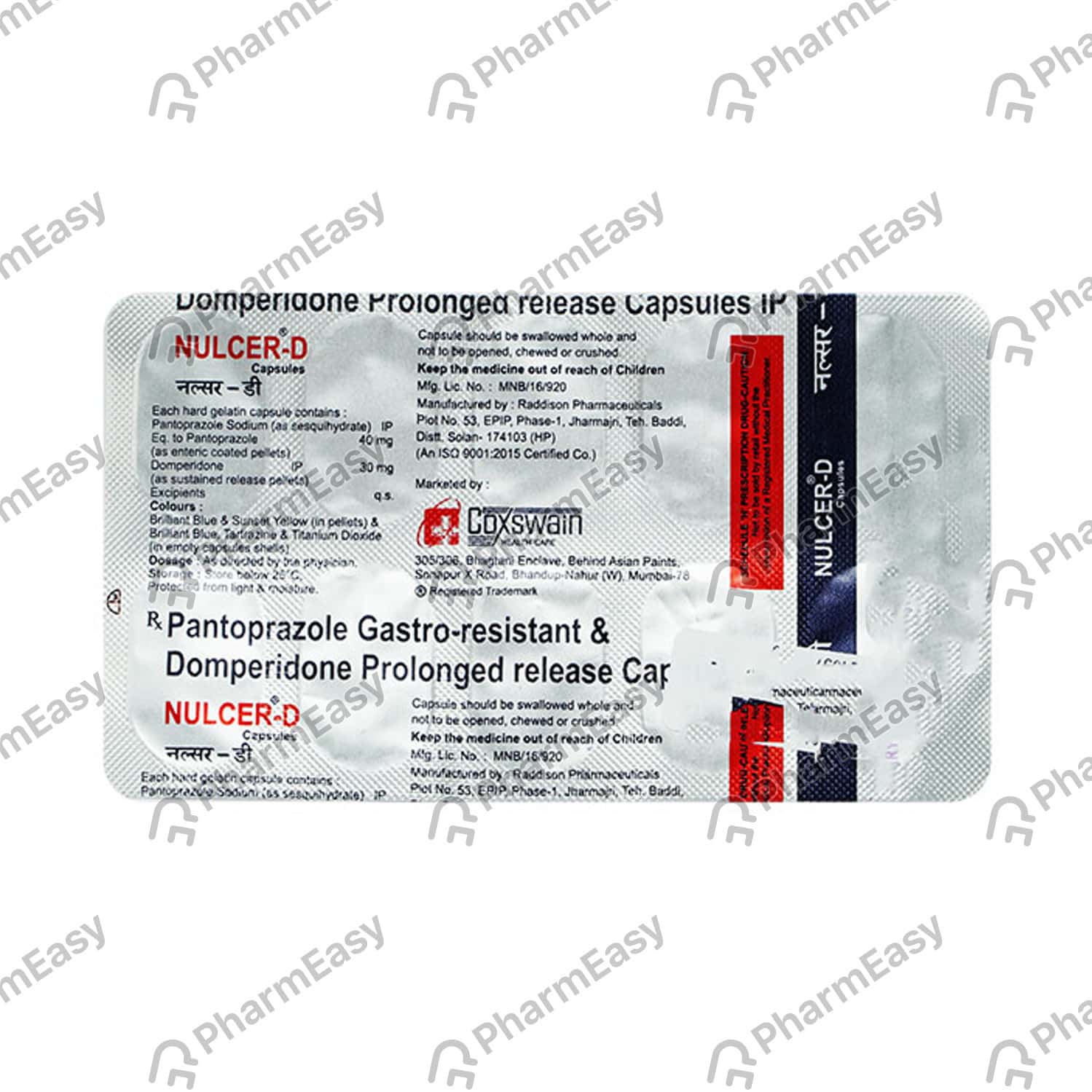 Nulcer D Strip Of 10 Capsules: Uses, Side Effects, Price & Dosage ...