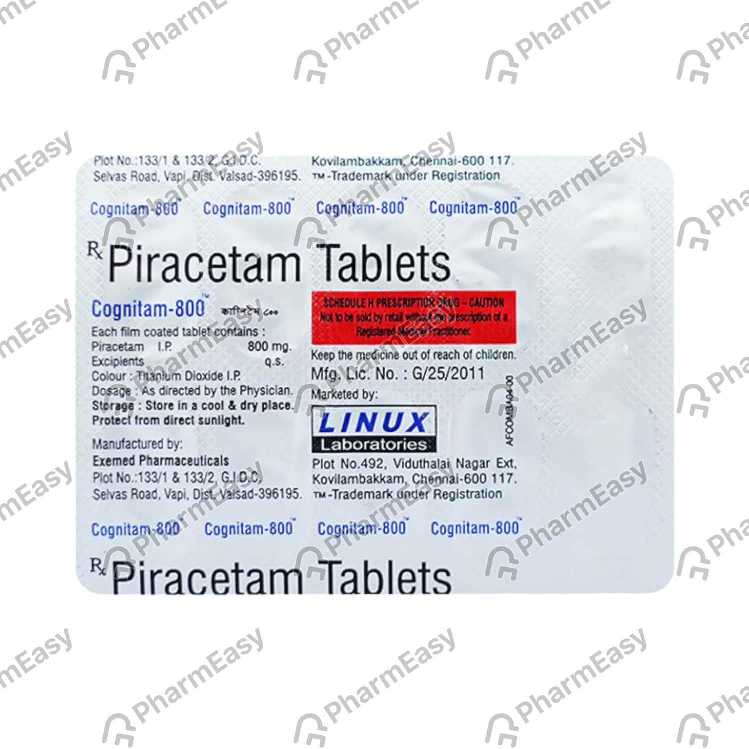 Cognitam 800 MG Tablet (10): Uses, Side Effects, Price & Dosage | PharmEasy