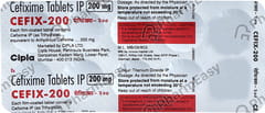 Cefix 200 Tablet: Uses, Side-effects, Price, Dosage & More Info - PharmEasy