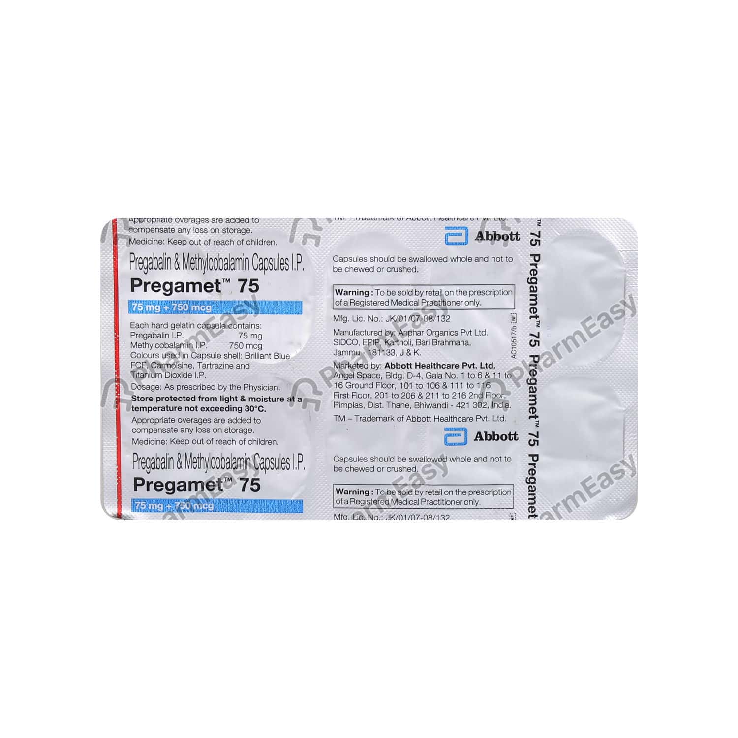 Pregamet 75mg Capsule - Uses, Side Effects, Dosage, Composition & Price ...