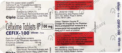 Cefix 100 Tablet: Uses, Side-effects, Price, Dosage & More Info - PharmEasy