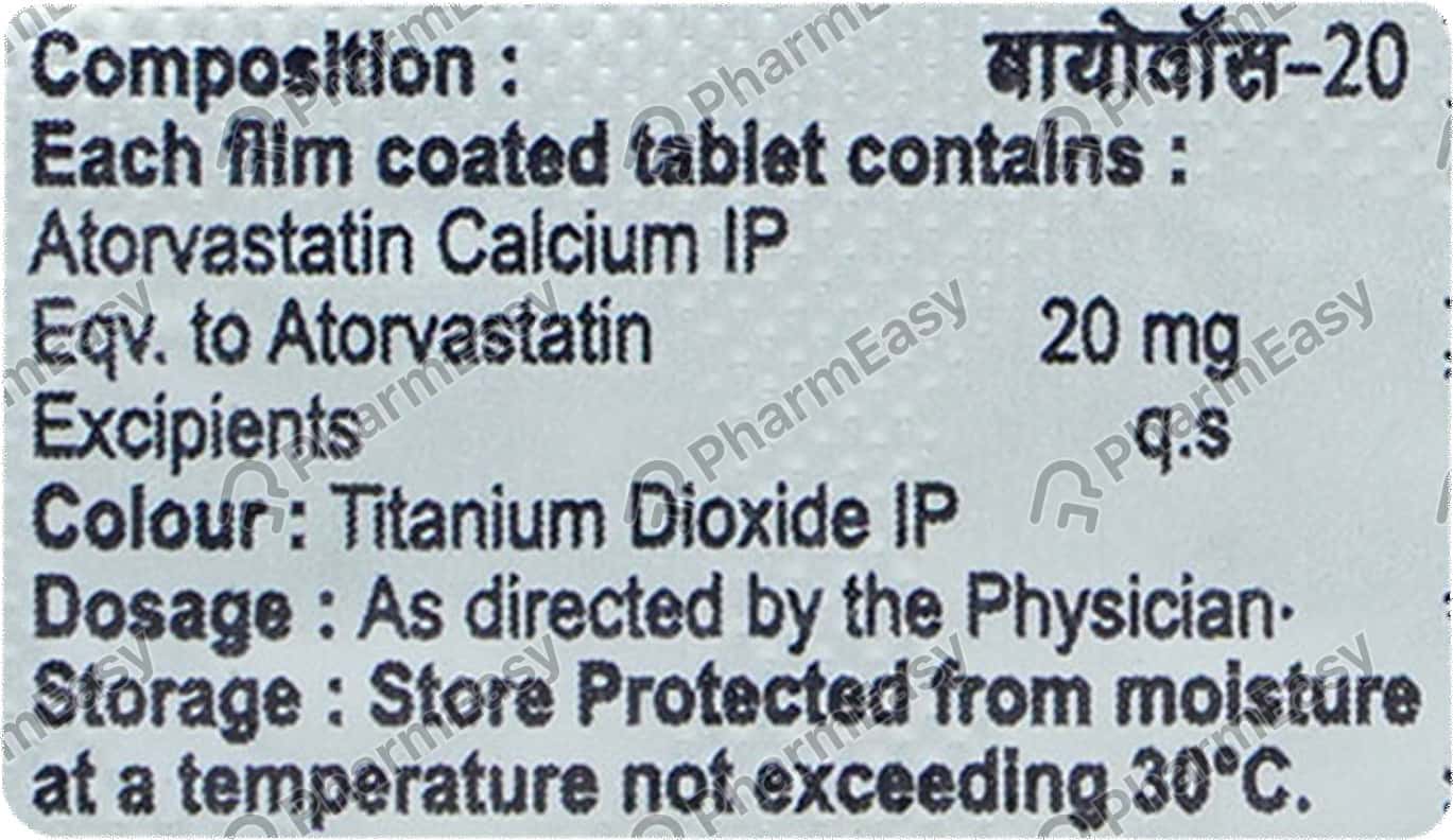 Biovas 20 MG Tablet (10): Uses, Side Effects, Price & Dosage | PharmEasy